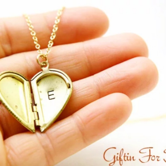 Handmade | Jewelry | Half Heart Locket Jewelry Personalized Handmade ...